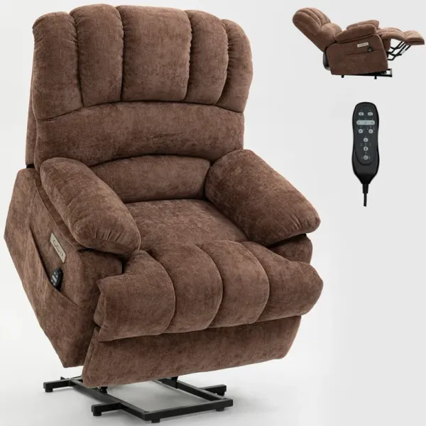 Mondawe Lift Recliner Chair Heat Massage Dual Motor Infinite Position ...