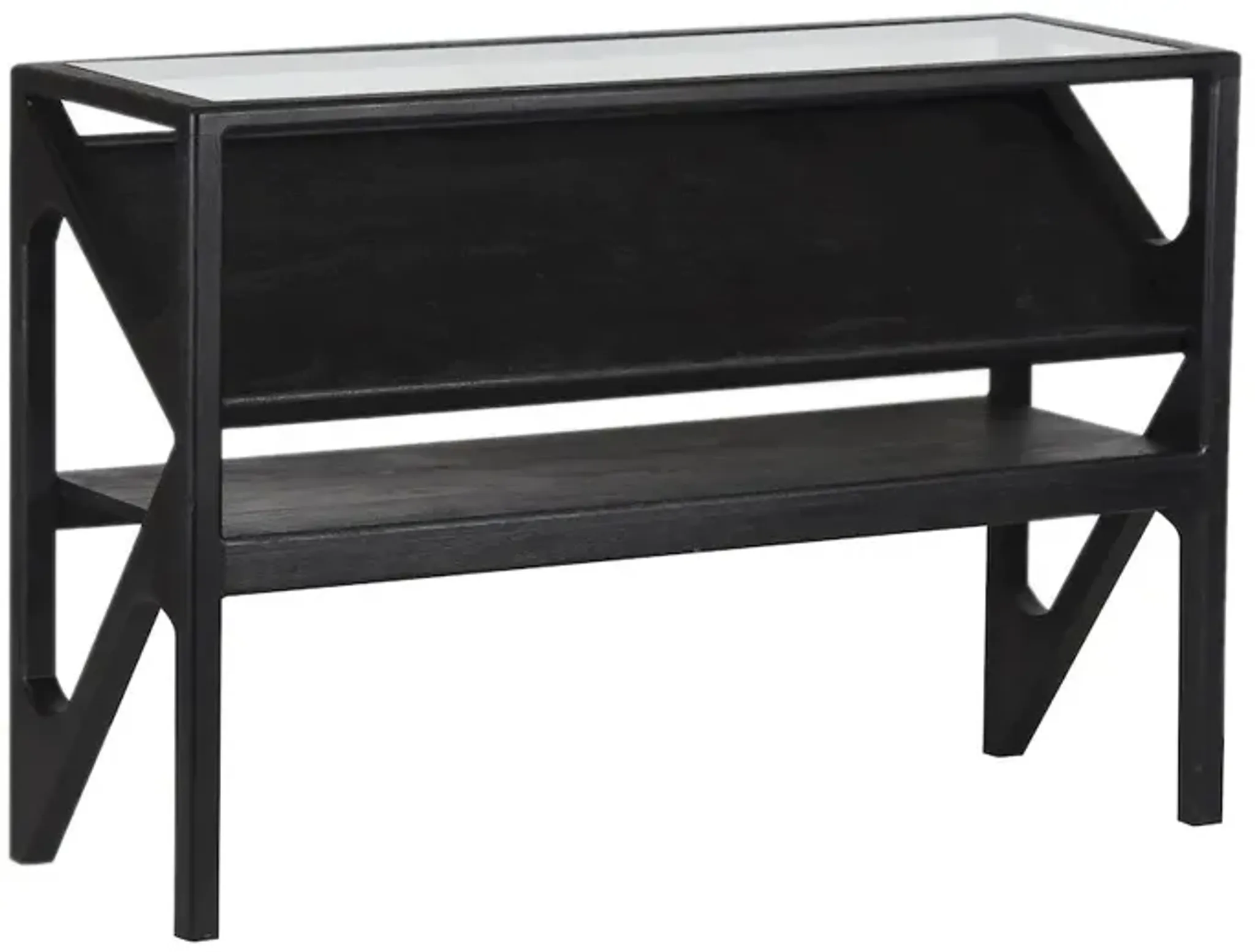 Porter Designs Canberra Solid Mango Wood Console Table, Black ...