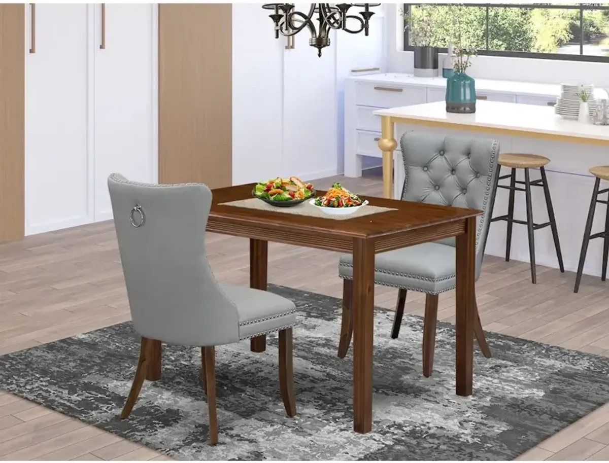 East West Furniture 3-Piece Dinette Set Contains a Kitchen Table and 2 ...
