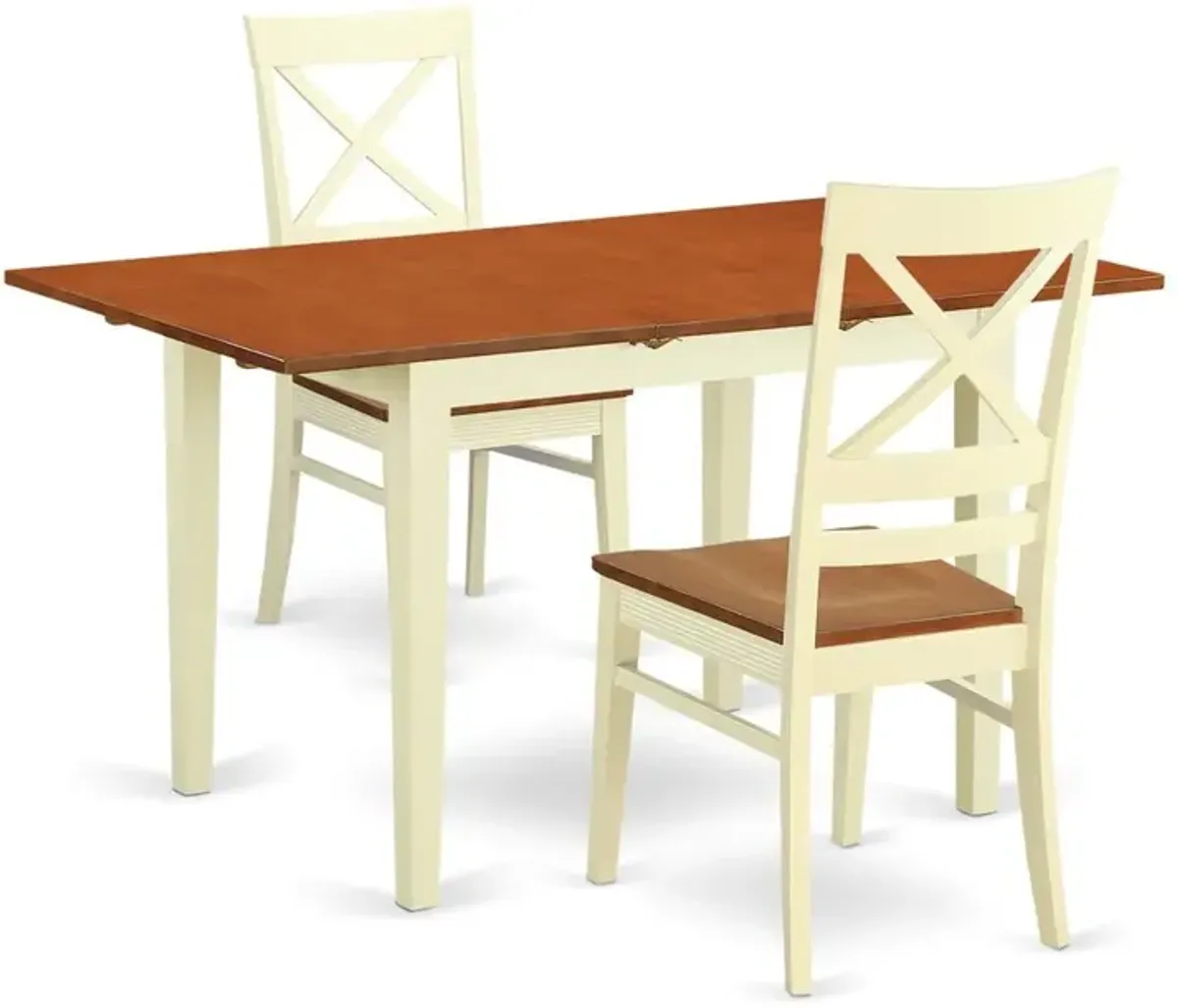 7 PC Kitchen Table set Table with Leaf and 6 Dining Chairs by Mathis ...