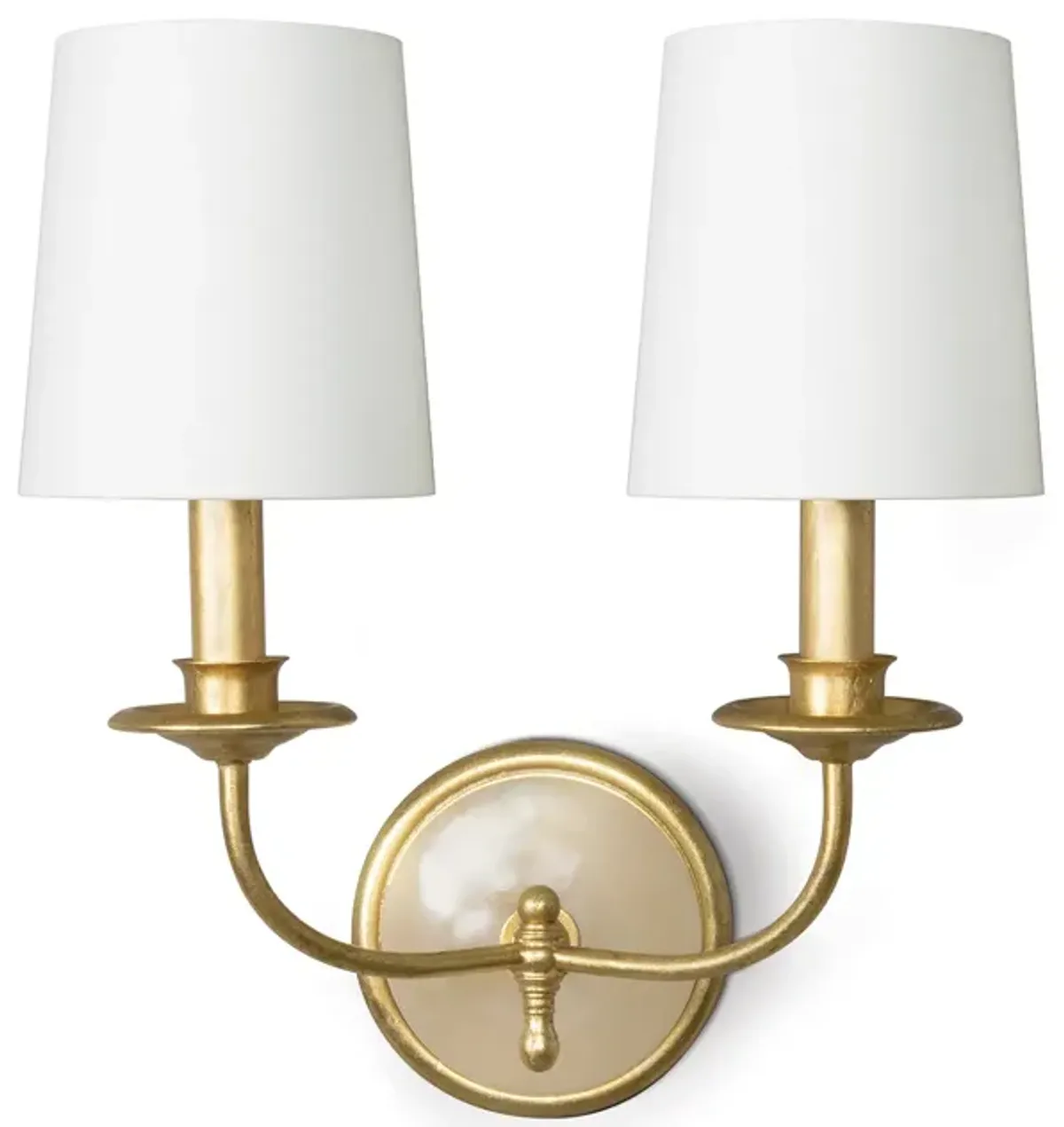 River Reed Sconce Double (Antique Gold Leaf) by MINE | Furniture.com