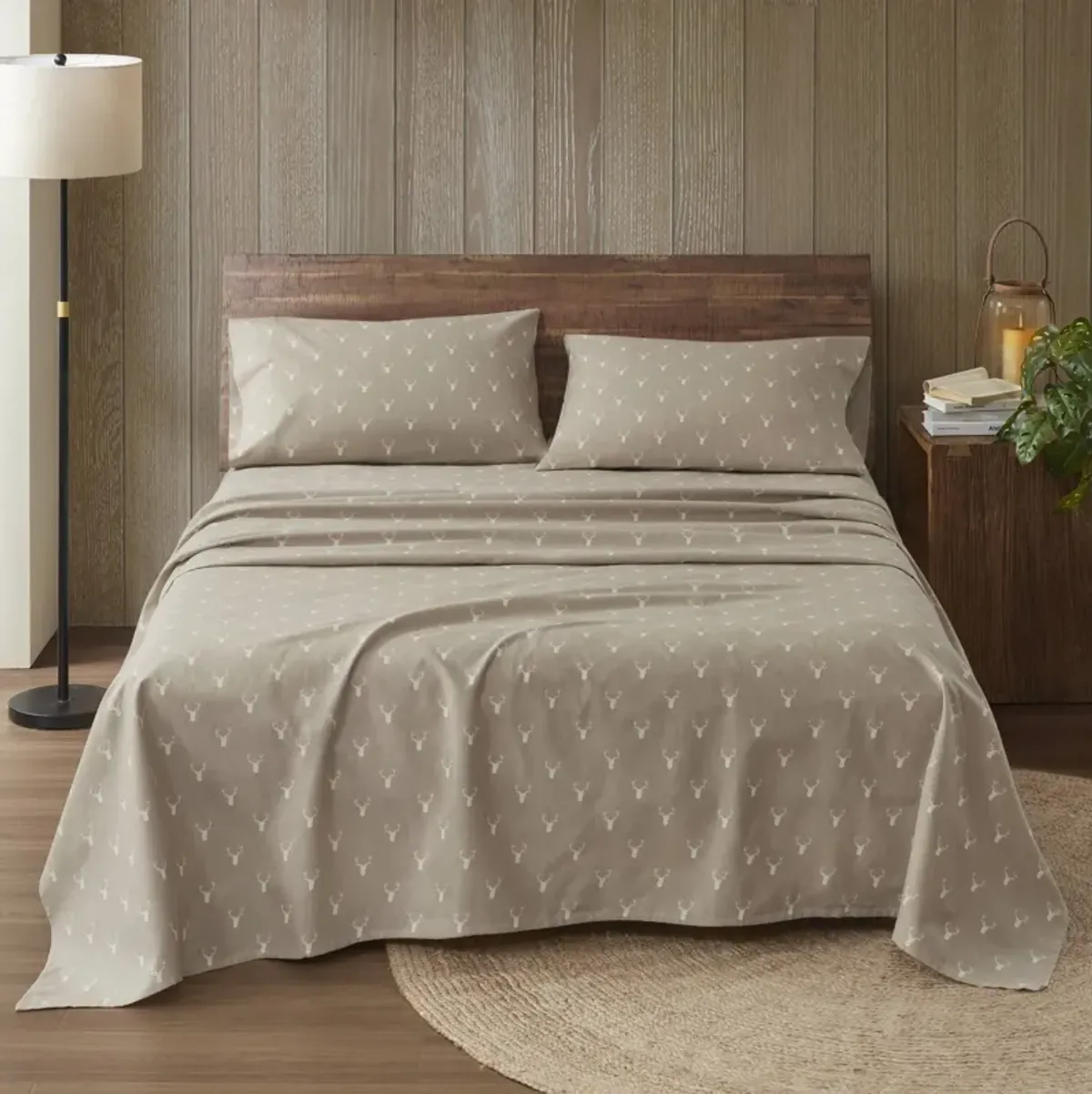 100% Cotton Flannel Printed Sheet Set by MINE | Furniture.com