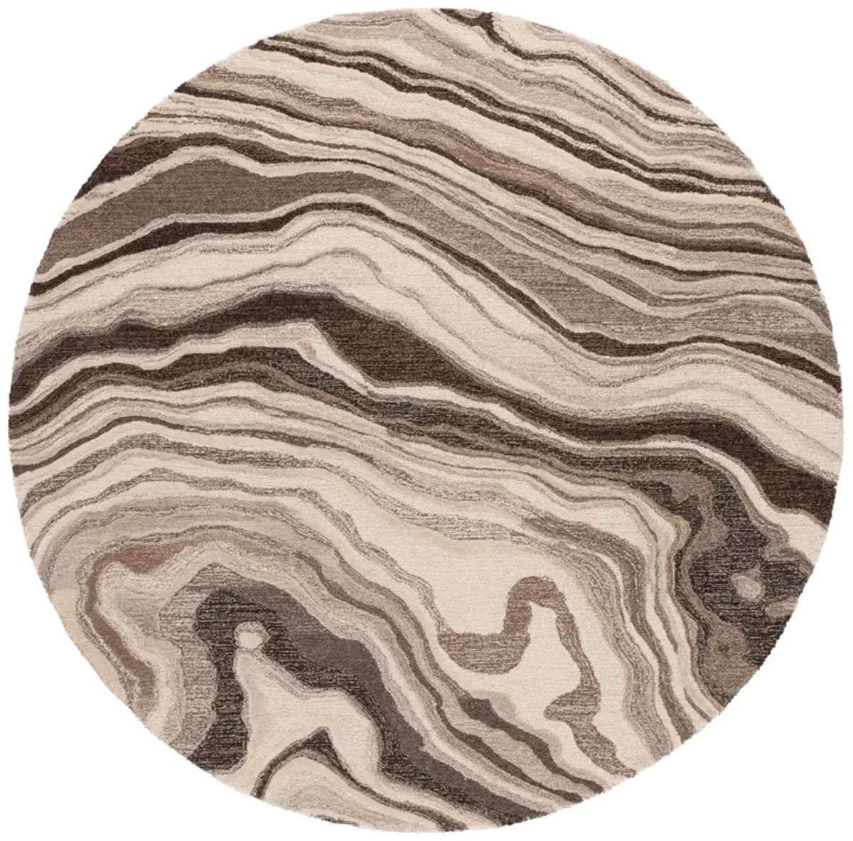 METRO Hand Tufted 6' x 6' Round area rug by MINE | Furniture.com
