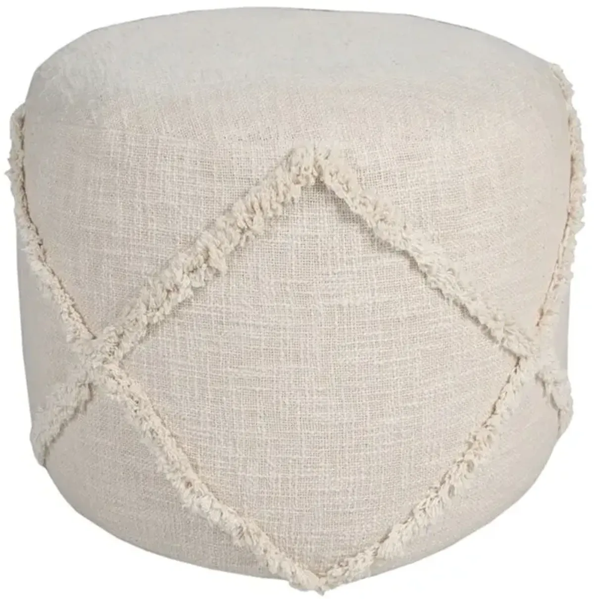 Signature Design by Ashley® Jasett Black/Ivory Pouf by Miskelly ...