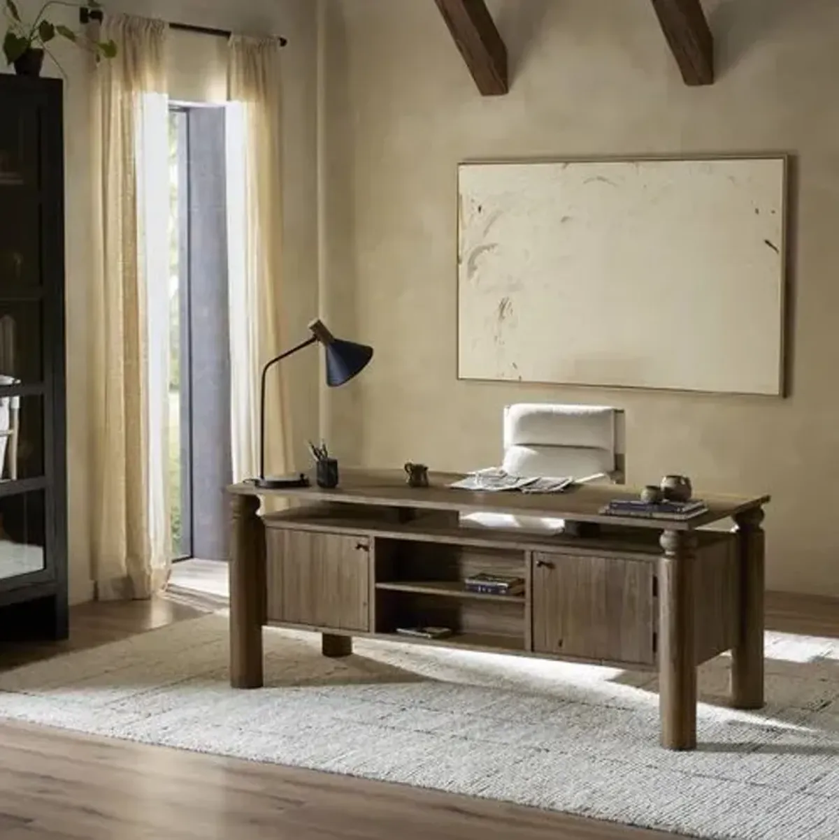 Ava Writing Desk - Brown by One Kings Lane | Furniture.com