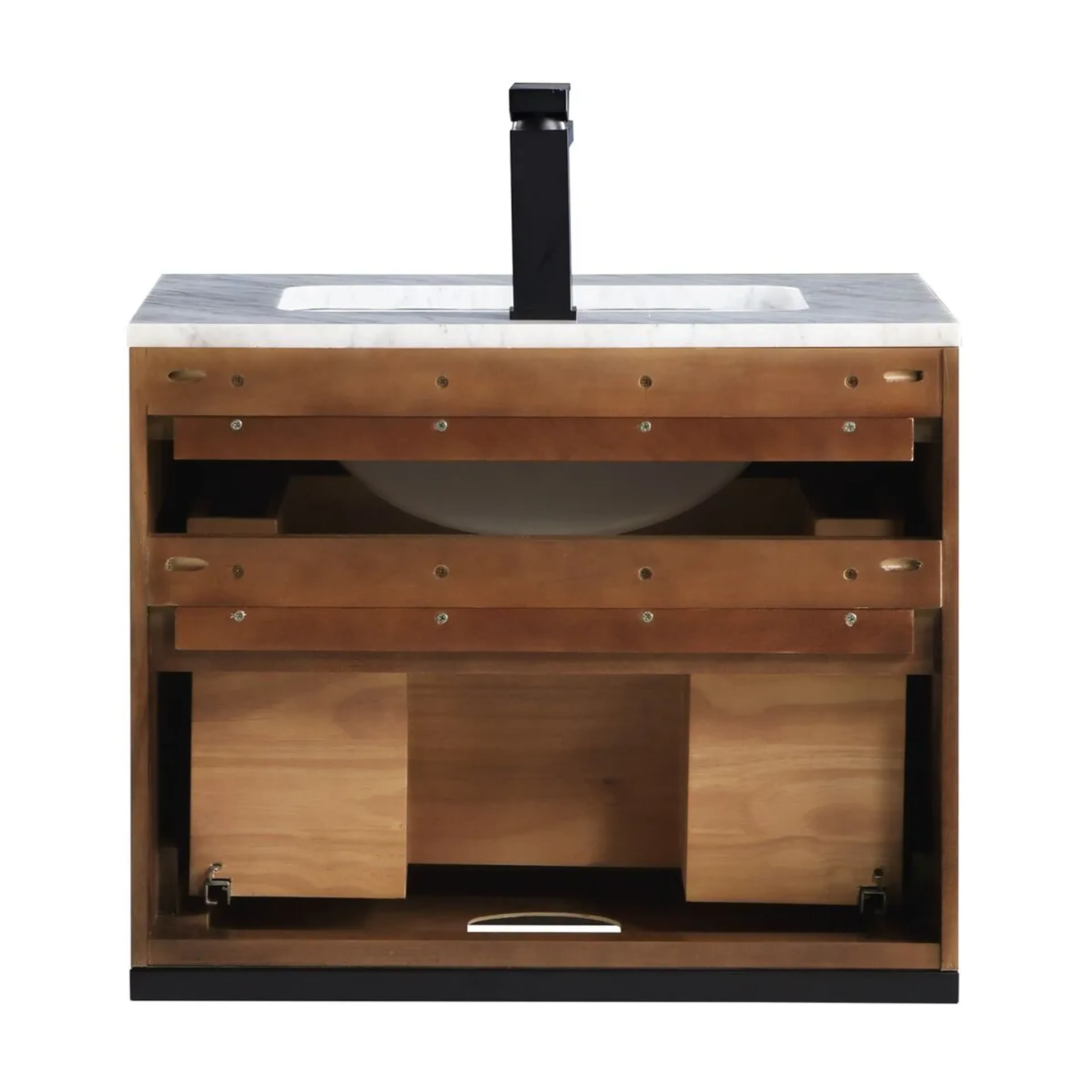 Terra 24 Floating Single Sink Bathroom Vanity Walnut One Kings Lane ...