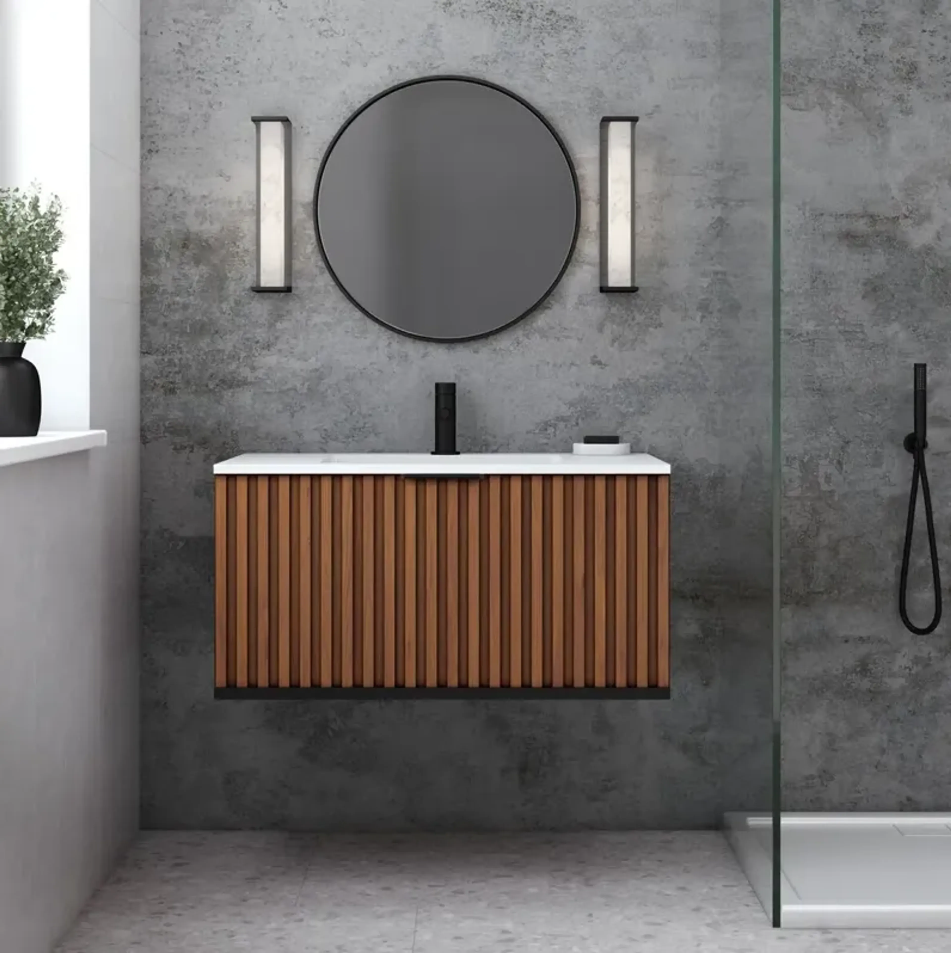 Terra 36 Floating Single Sink Bathroom Vanity One Kings Lane ...