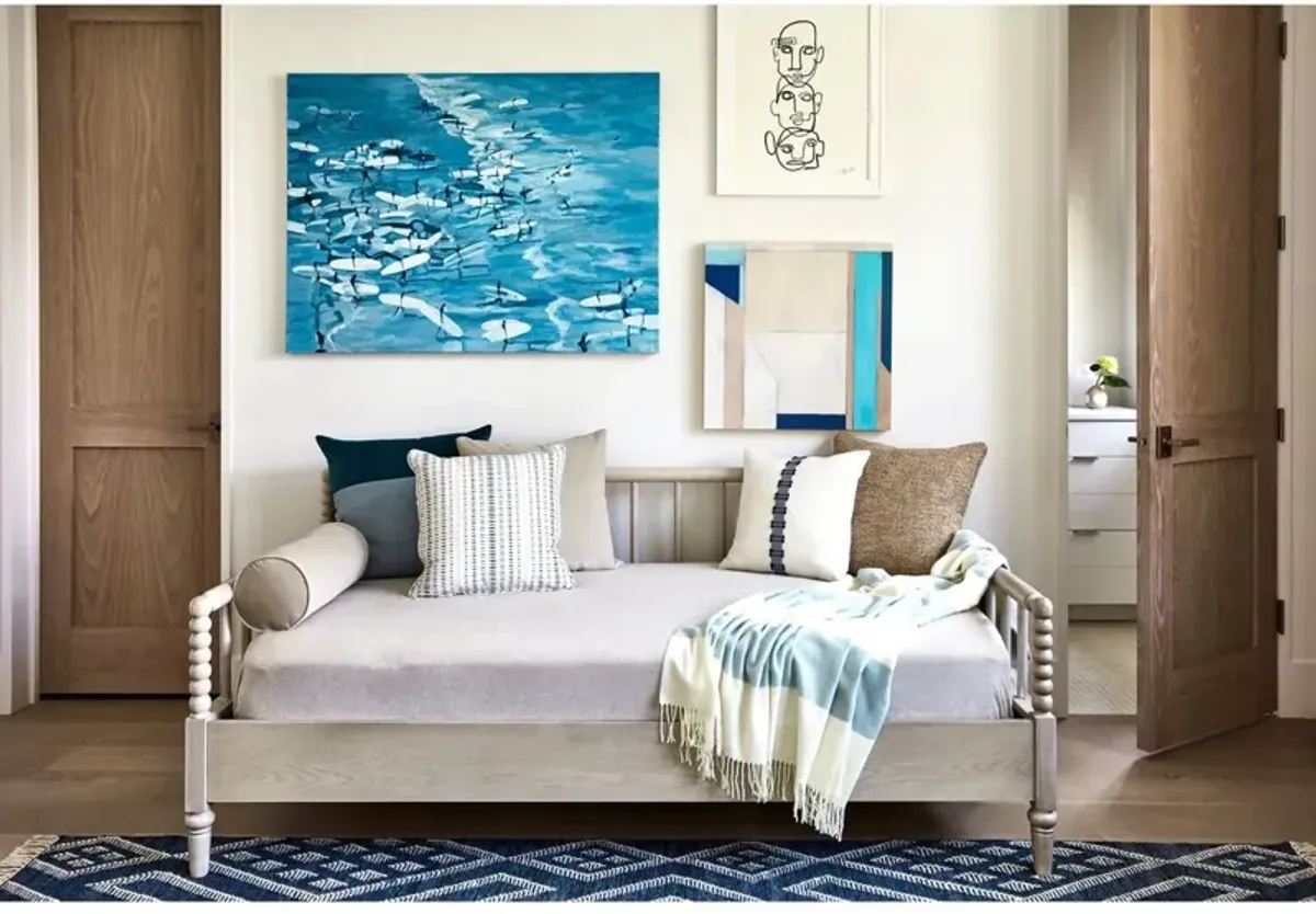 Montauk Stripe Herringbone Throw by One Kings Lane | Furniture.com