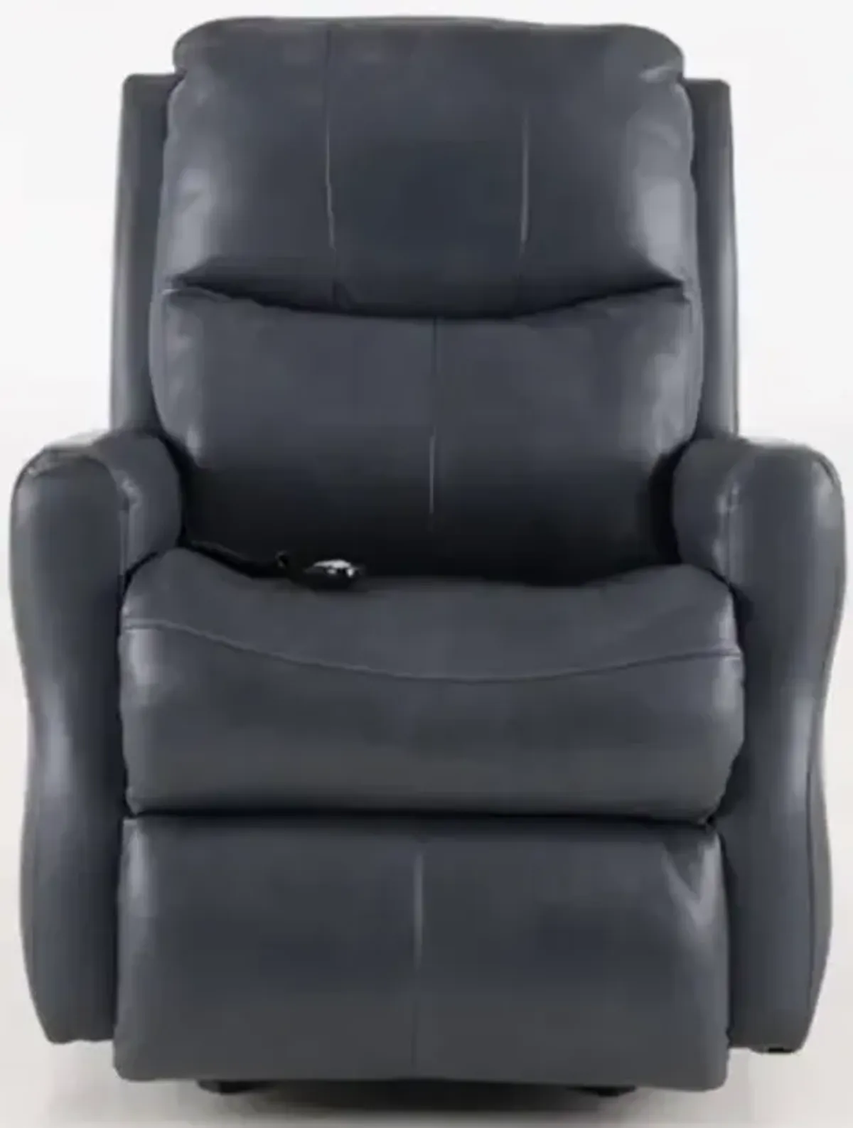 Castmore Navy Triple Power Leather Recliner by Rooms To Go | Furniture.com