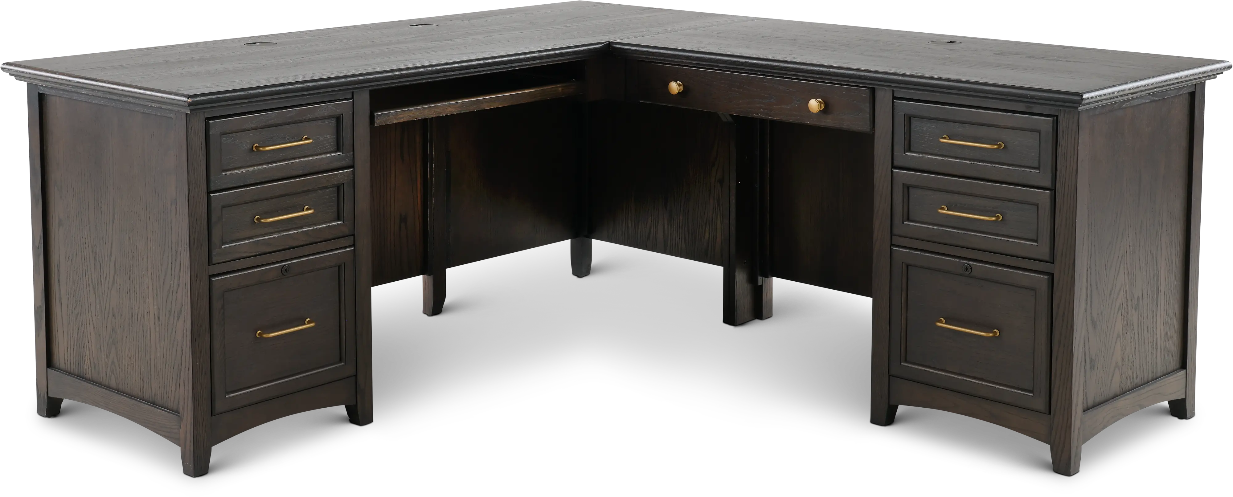 Addison Gray 64 Inch Desk with Return