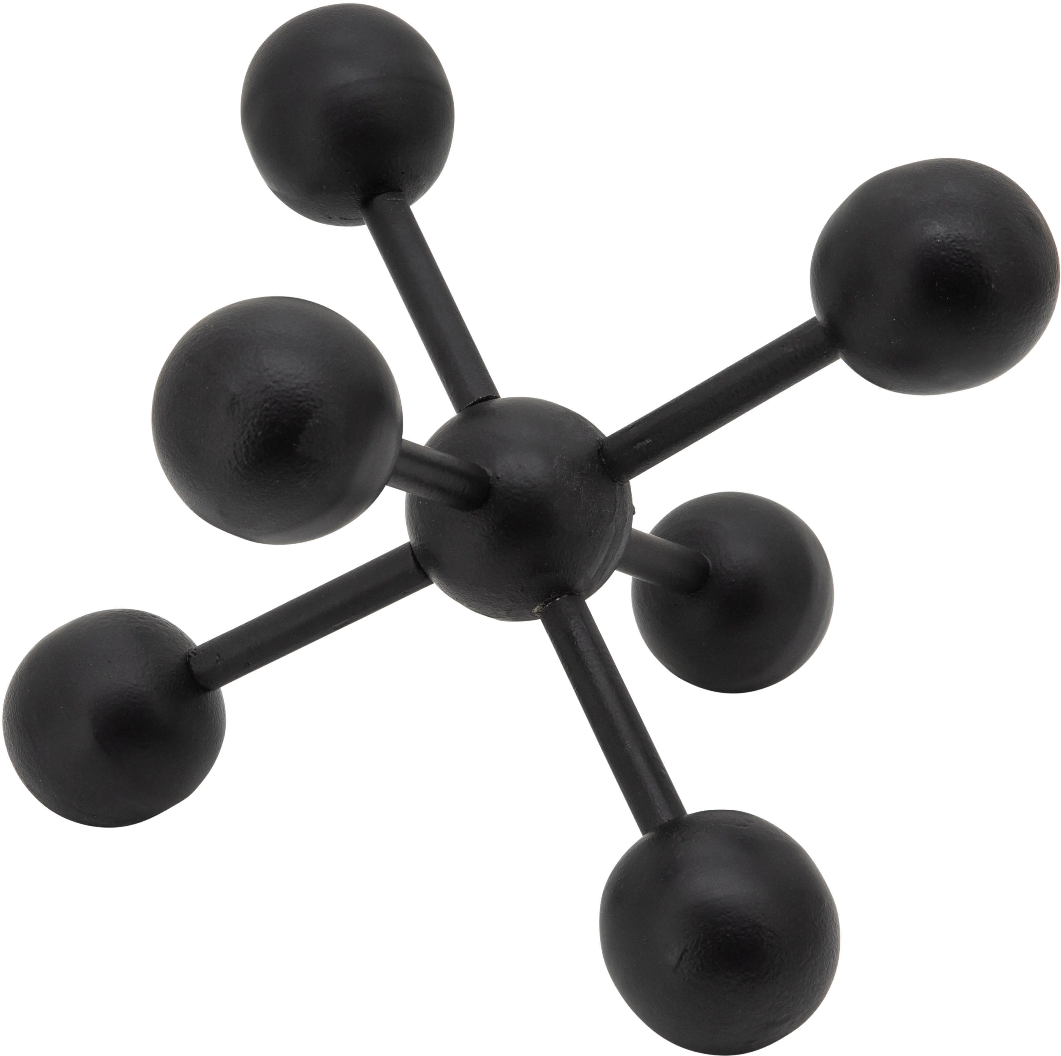 13 Inch Black Metal Jack Tabletop Sculpture