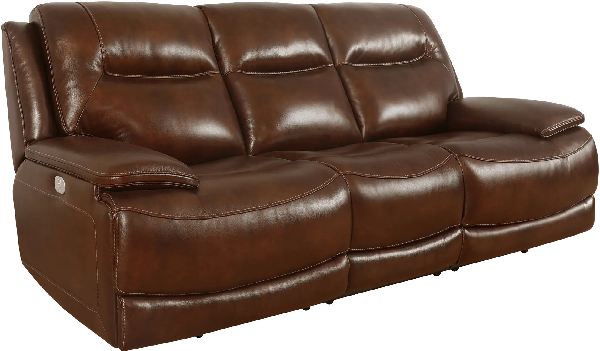 Colossus Brown Leather Power Reclining Sofa
