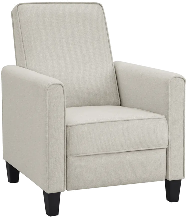 Ducee Beige Fabric Push Back Chair