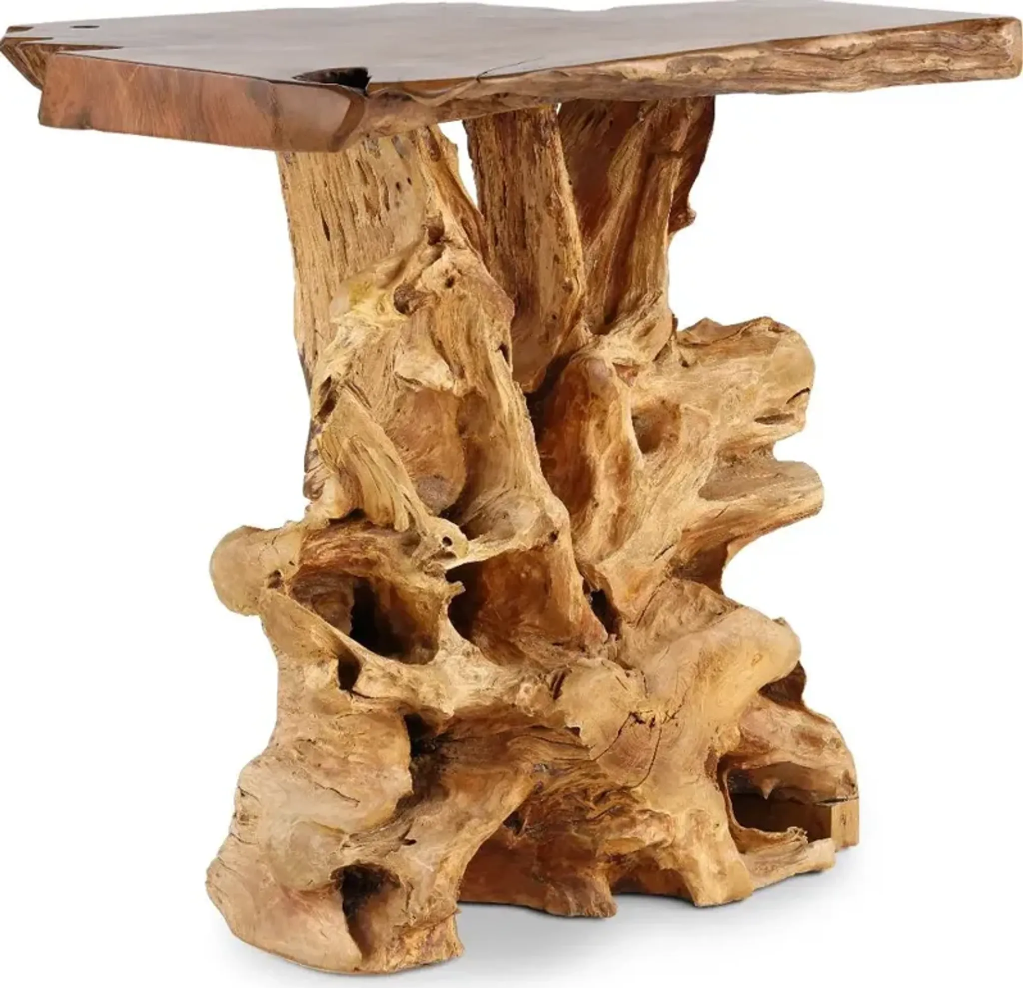 Rustic Natural Teak Root Bar Table Rc Willey | Furniture.com