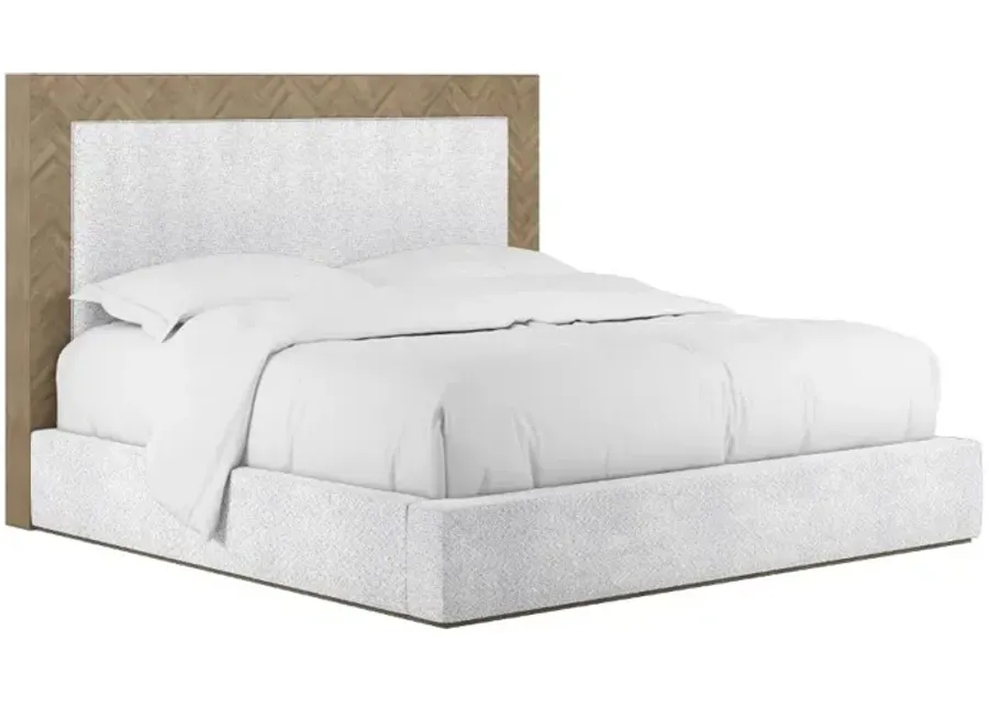 Geneva Oak and Cream King Platform Bed by RC Willey Furniture