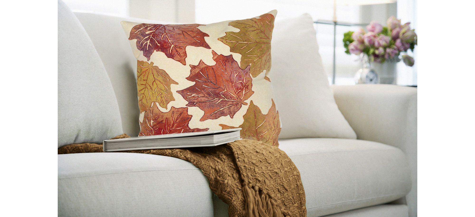 Visions IV Leaf Toss Accent Pillow