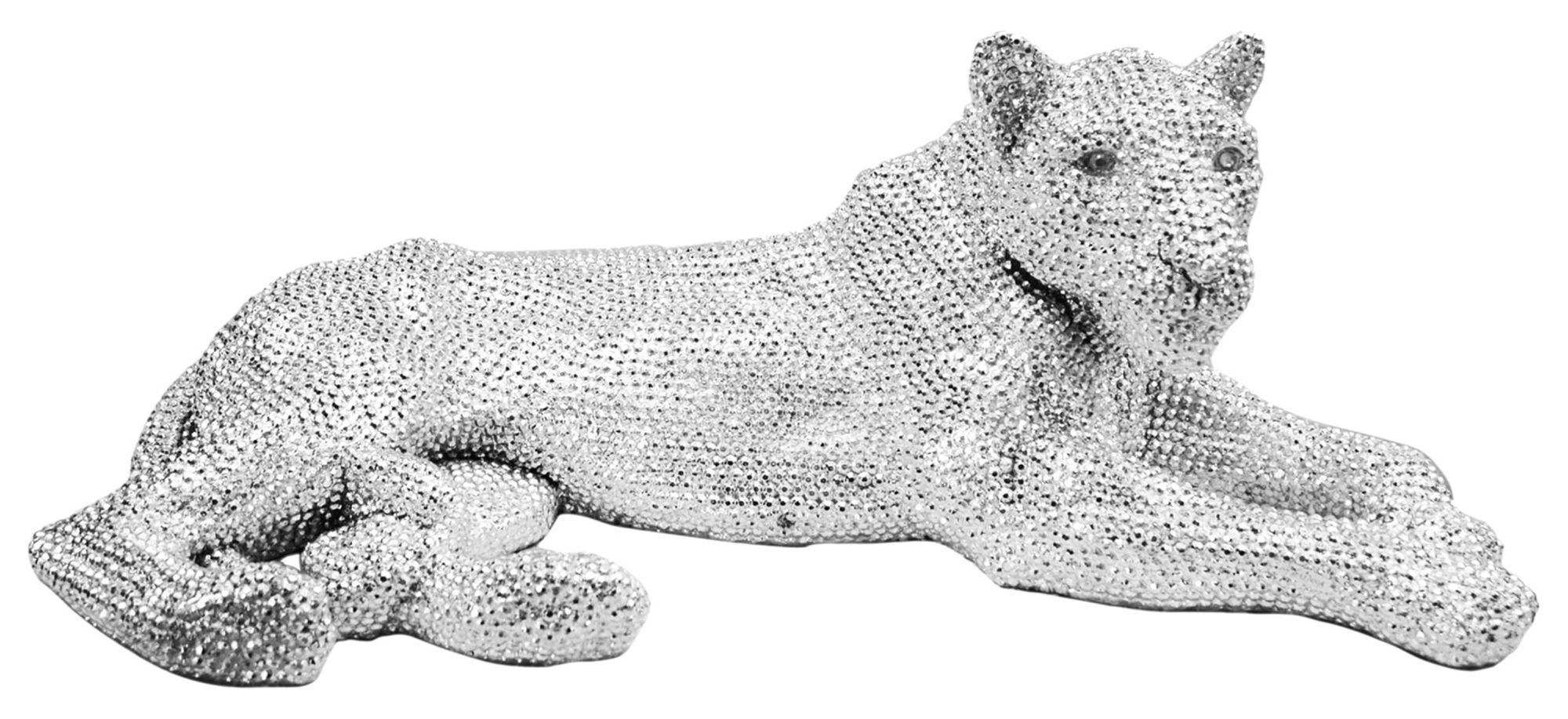 Large Silver Panthera Statue