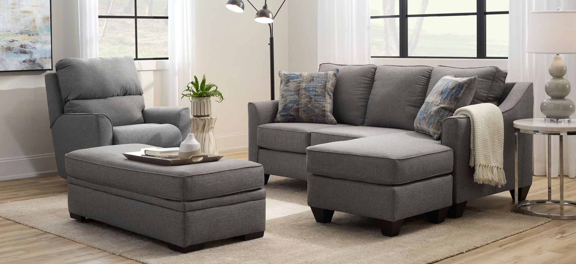 Wrenn Reversible Sofa Chaise in Gray by Behold Washington