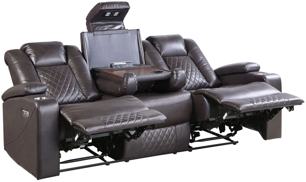 Orina Power Double Reclining Sofa with Power Headrests