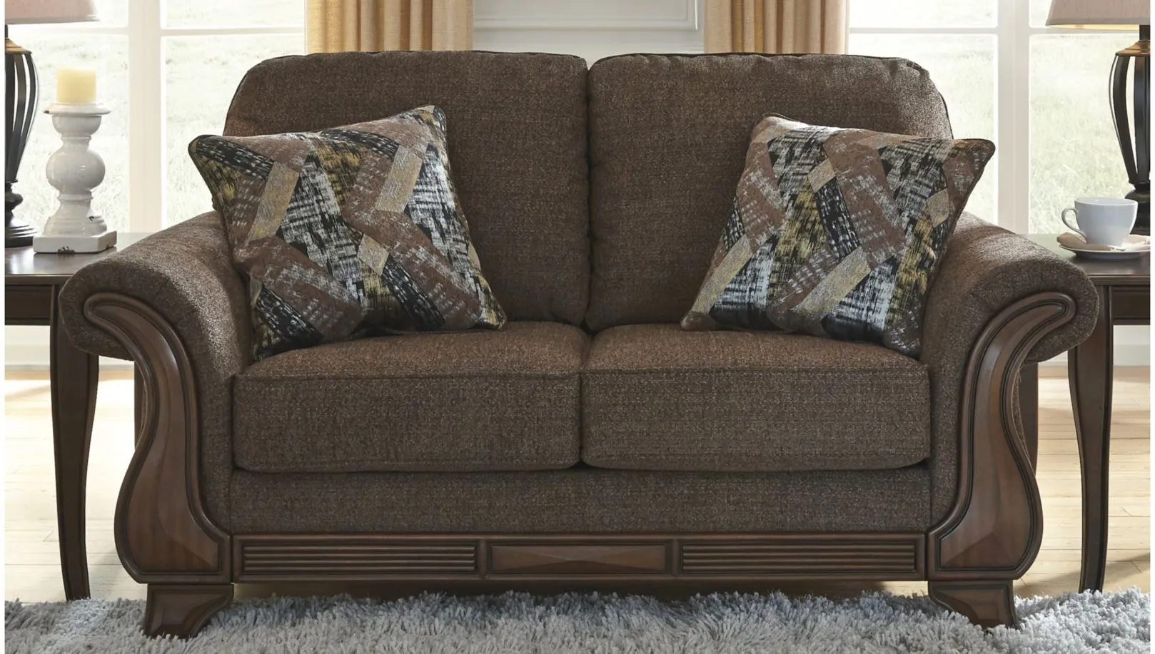 Miltonwood Loveseat in Teak by Ashley Furniture