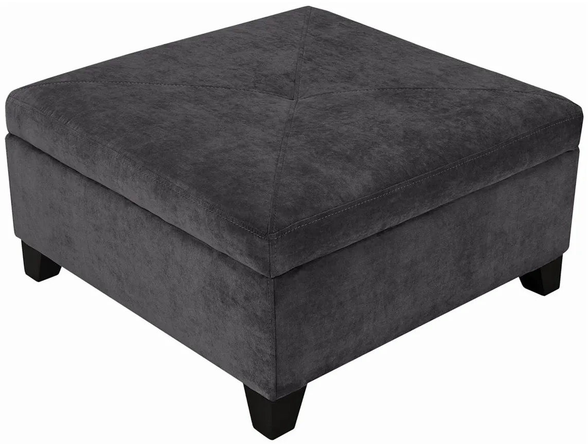 Artemis II Storage Ottoman in Gypsy Graphite by Jonathan Louis