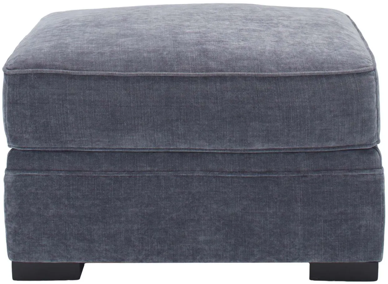 Sansa Cocktail Ottoman in Bianca Prussian by Jonathan Louis