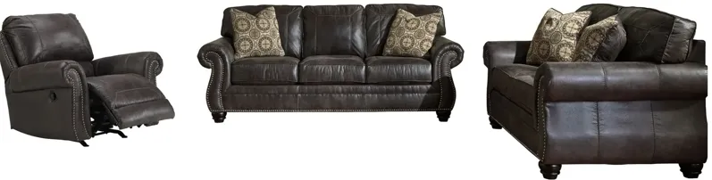 Breville Sofa and Loveseat with Recliner in Charcoal by Ashley Furniture