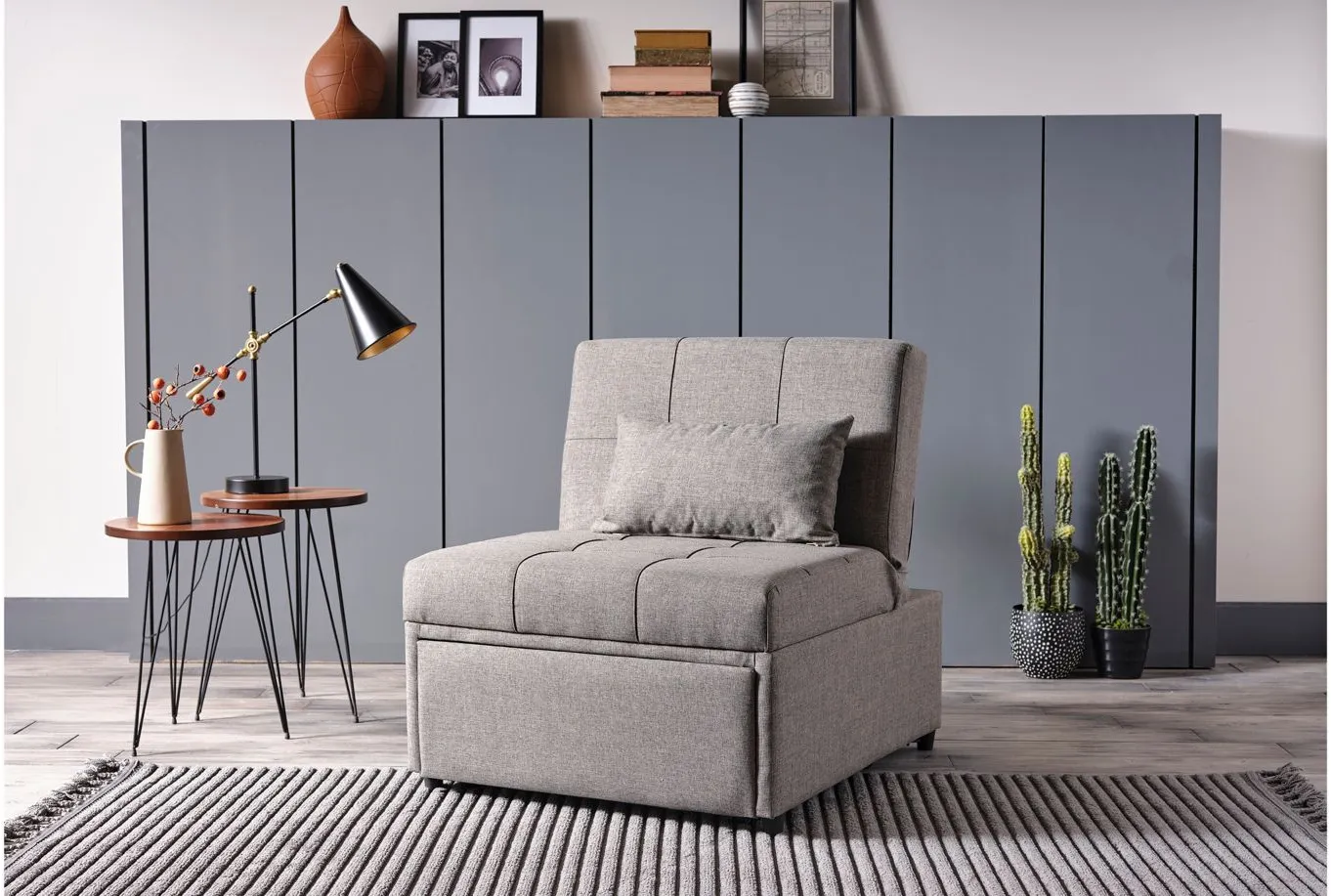 Mindy Pull Out Sleeper Chair with Reclining Back