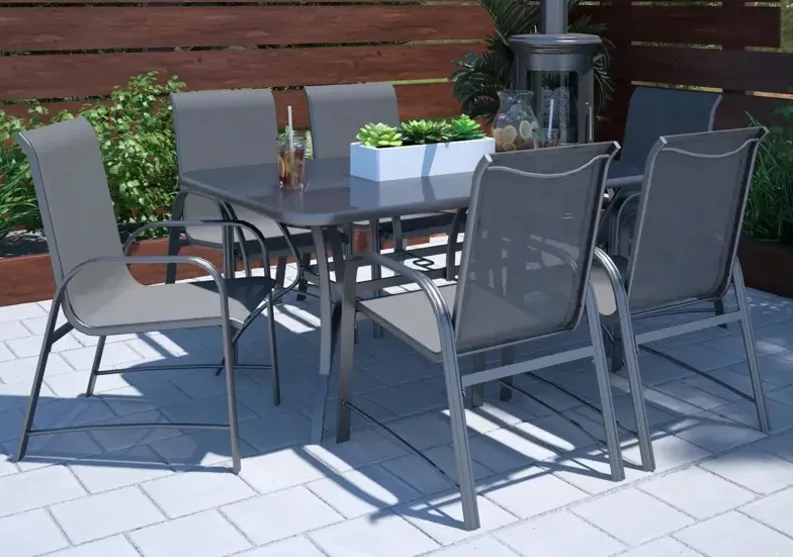 Cosco Outdoor Living 7 Piece Paloma Steel Patio Dining Set at Brittany ...
