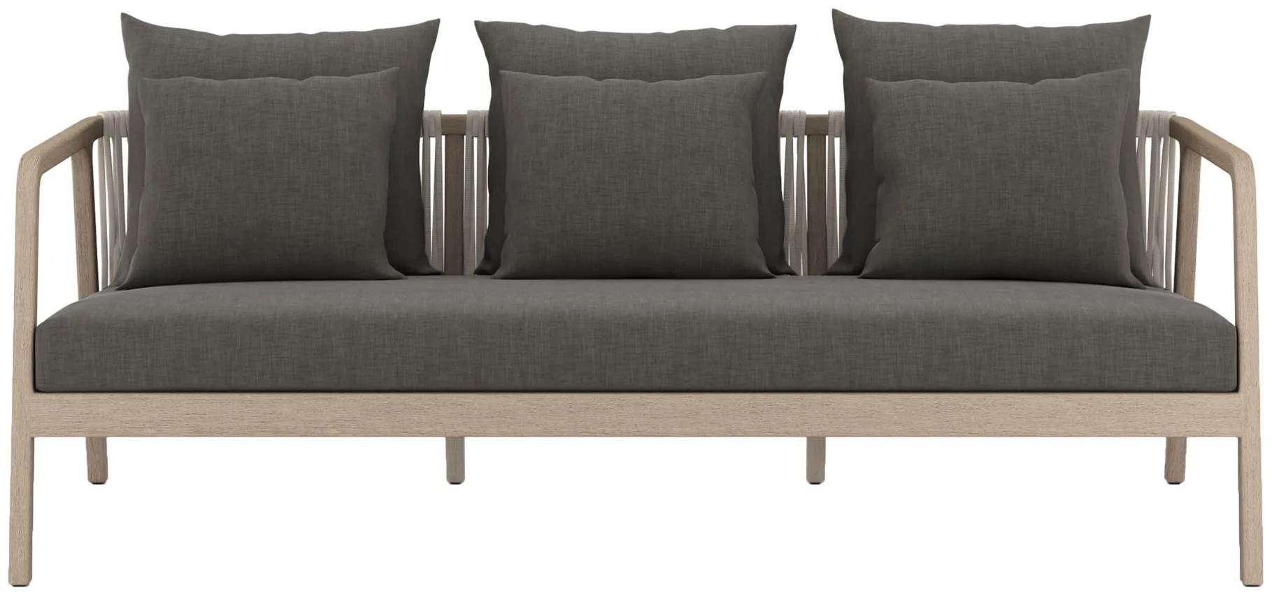 Numa Outdoor 81” Sofa in Charcoal by Four Hands