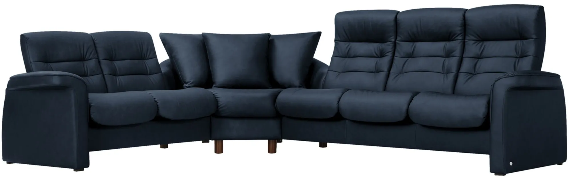 Stressless Sapphire 3-pc. Leather Reclining Sectional Sofa in Paloma ...
