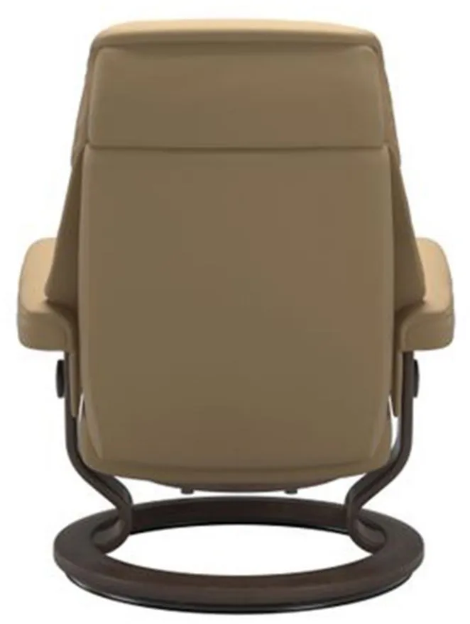 Stressless Ruby Medium Classic Leather Reclining Chair and Ottoman