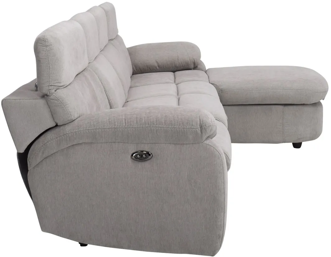 Enbright Microfiber 3-pc. Power-Reclining Sectional w/ Pop-Up Sleeper ...