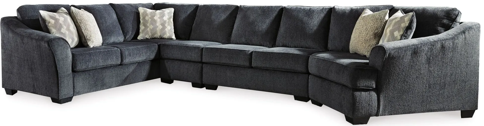 Eltmann 4-Piece Sectional with Cuddler in Slate by Ashley Furniture