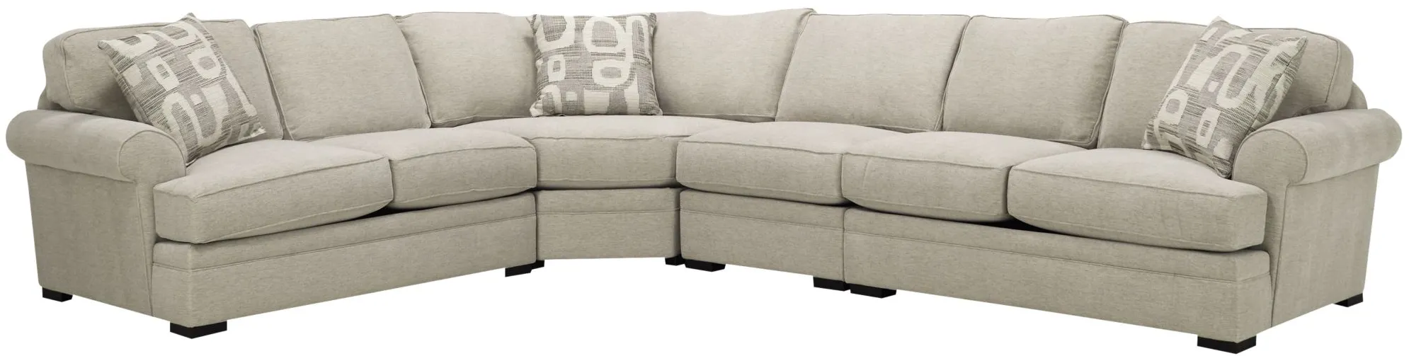 Grady 4-pc. Sectional in Merit Dove Gray by Jonathan Louis by Raymour ...