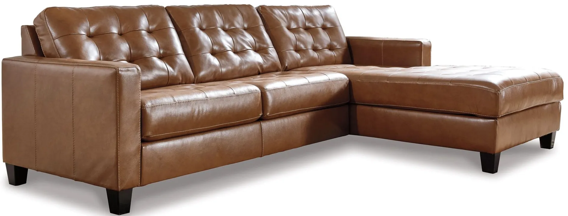 Baskove 2-Piece Sectional with Chaise in Auburn by Ashley Furniture