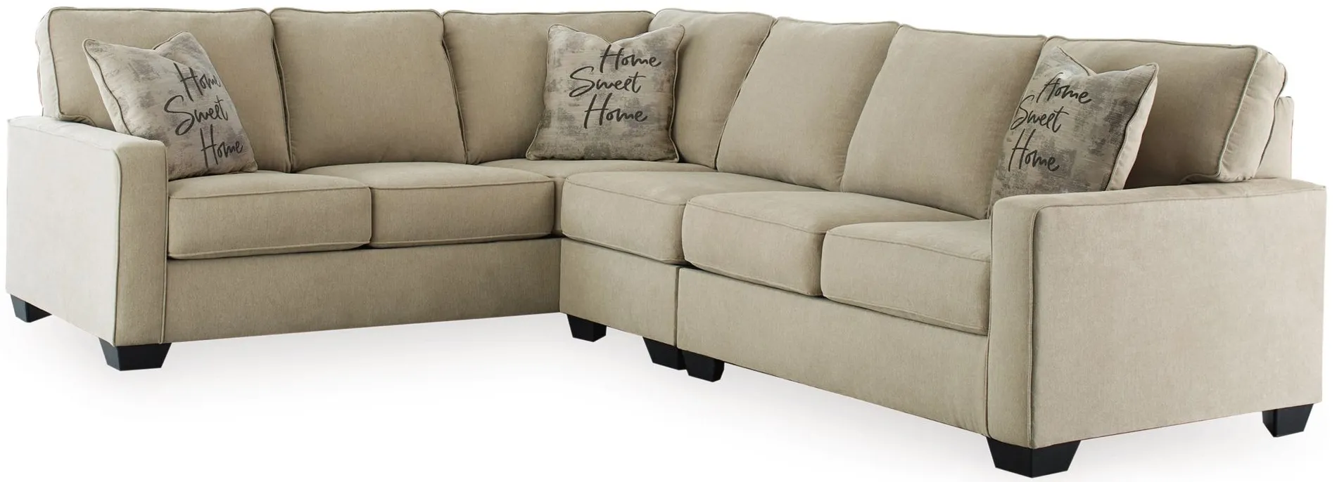 Lucina 3-Piece Sectional in Quartz by Ashley Furniture
