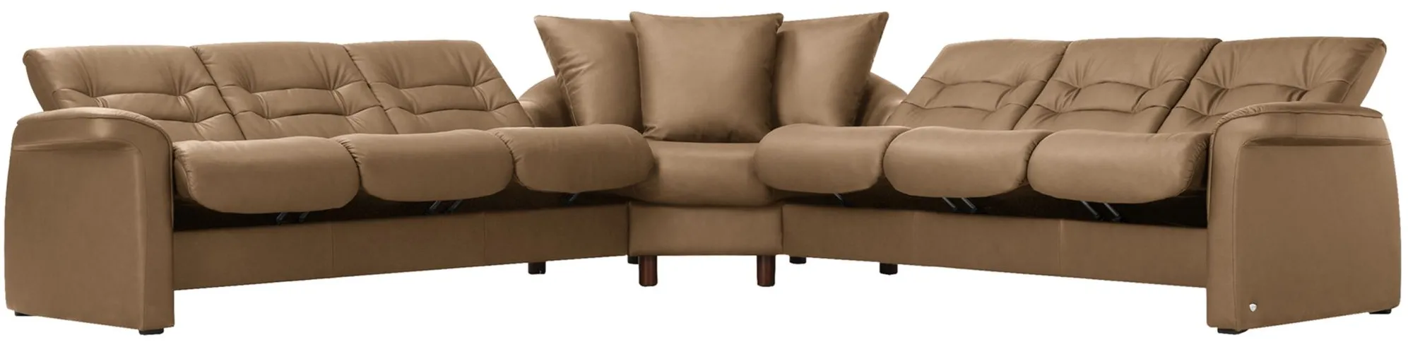 Stressless Sapphire 3-pc. Leather Reclining Sectional Sofa