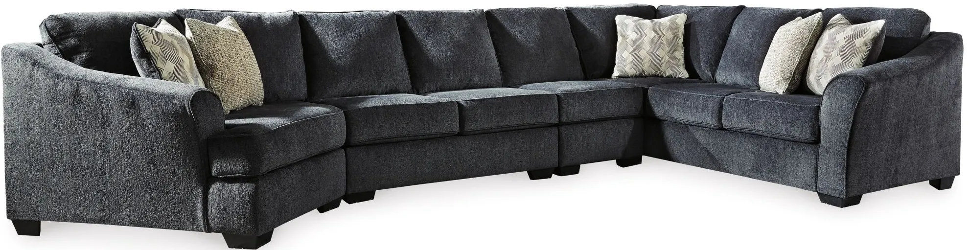 Eltmann 4-Piece Sectional with Cuddler in Slate by Ashley Furniture
