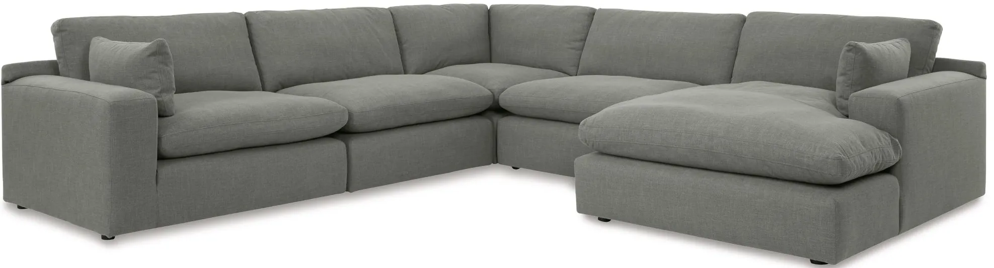 Elyza 5-Piece Sectional with Chaise in Smoke by Ashley Furniture