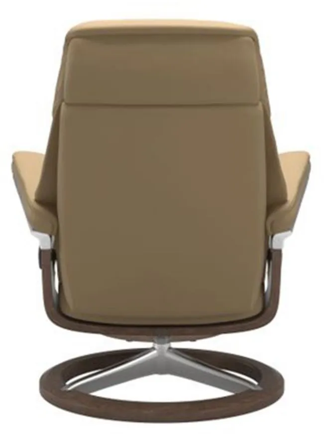 Stressless Ruby Large Signature Leather Reclining Chair and Ottoman
