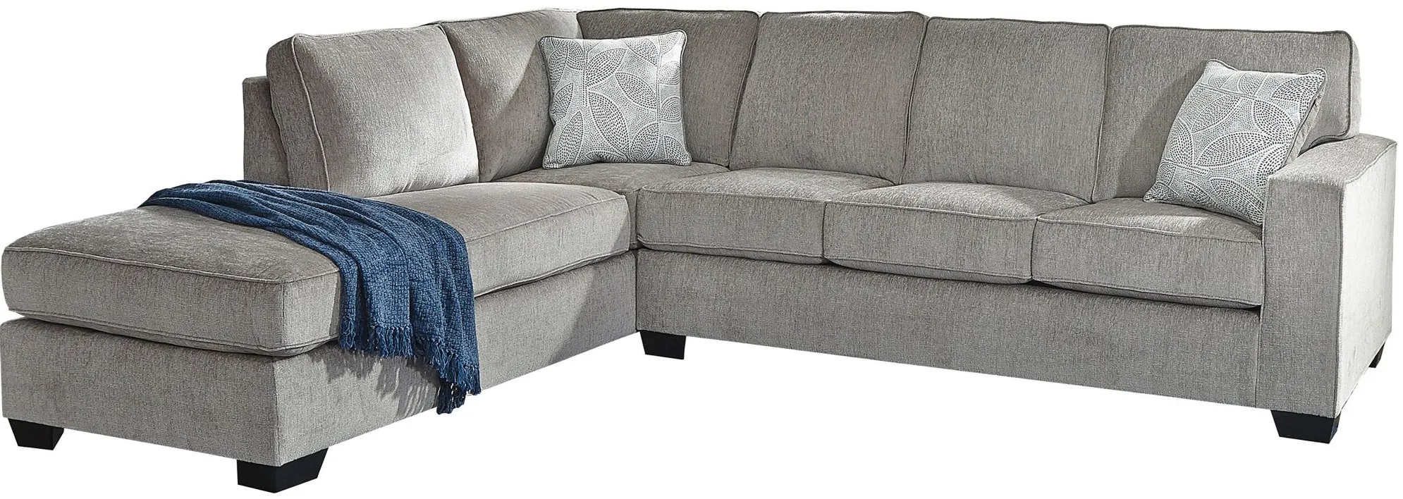 Adelson Chenille 2-pc. Sectional in Alloy by Ashley Furniture