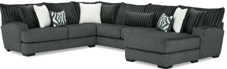 Mondo 3-pc. Sectional in Gunmetal by Albany Furniture by Raymour ...