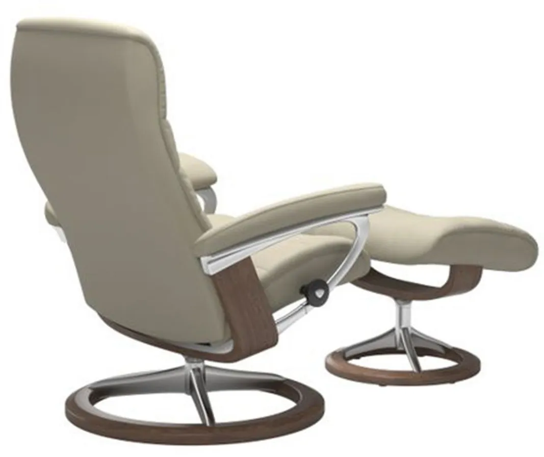 Stressless Opal Small Signature Reclining Chair and Ottoman