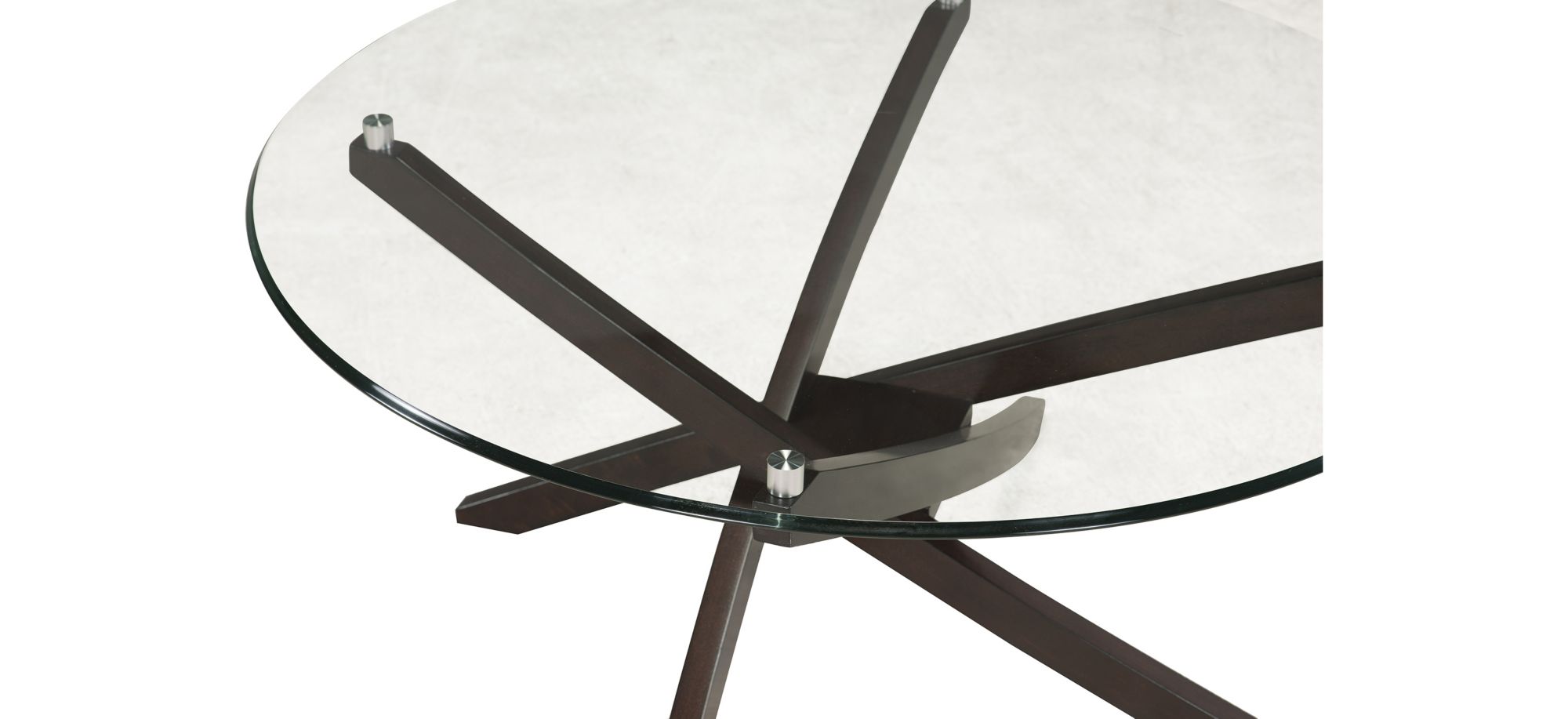 Xenia Glass Oval Cocktail Table