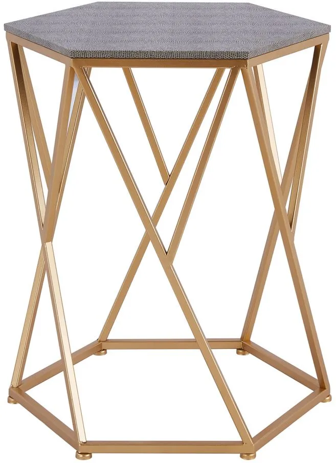 Cressa Faux Shagreen End Table