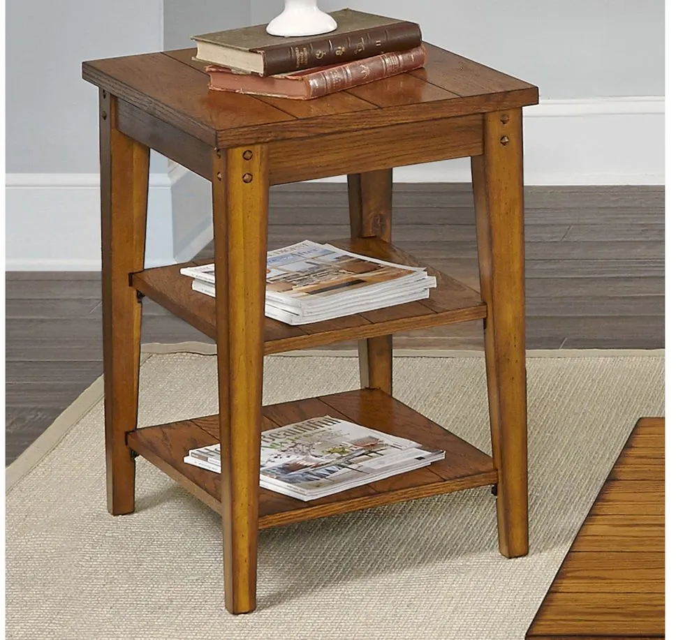 Lake House Rectangular Tiered Side Table