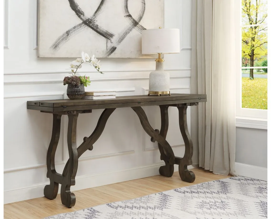 Kathleen Rectangular Fold-Out Console Table