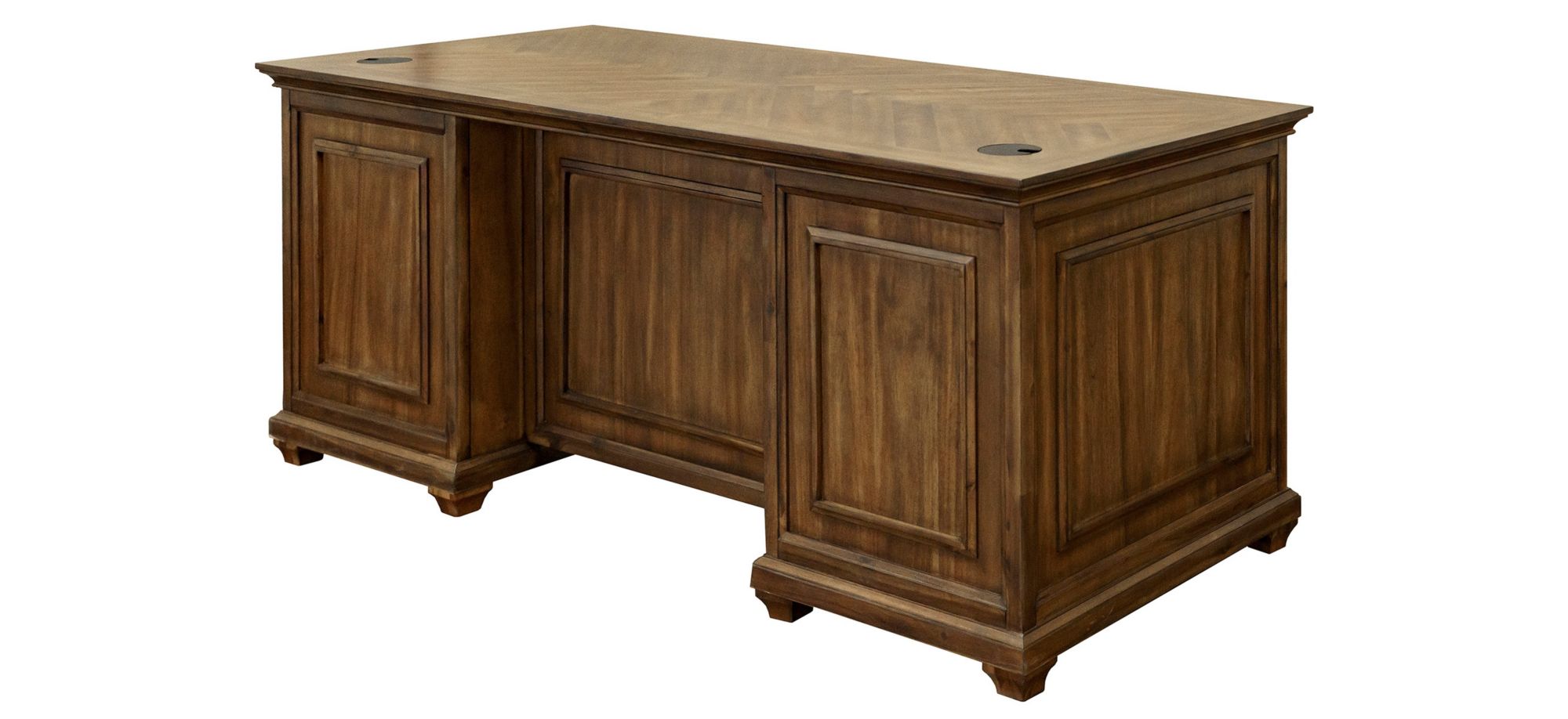 Porter Traditional Wood Double Pedestal Executive Desk