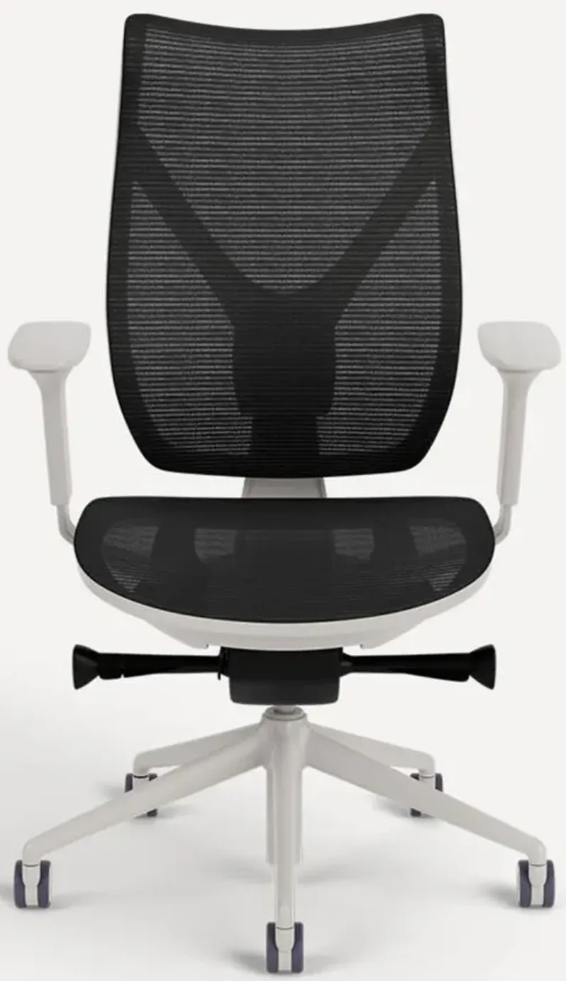 Onda Mesh Ergonomic Office Chair w/ Mid Back in Black by VIA Seating